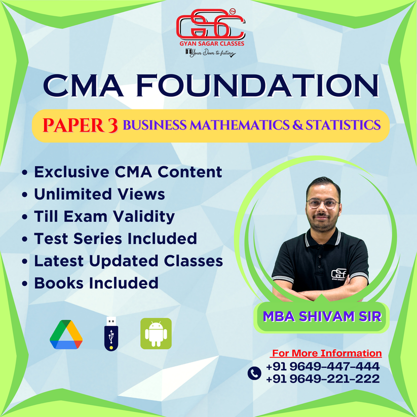 CMA Foundation Fundamentals Of Business Mathematics And Statistics ...
