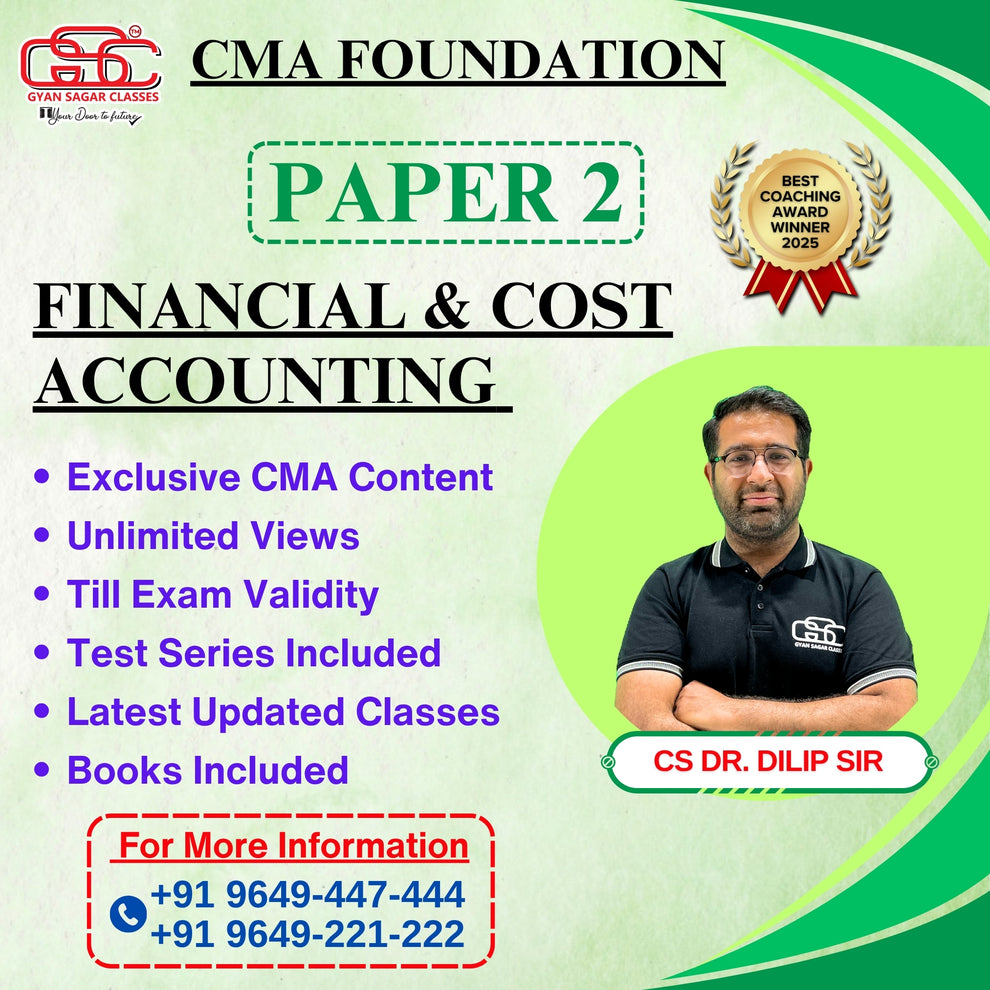 CMA Foundation Fundamentals Of Financial & Cost Accounting (FSCA ...