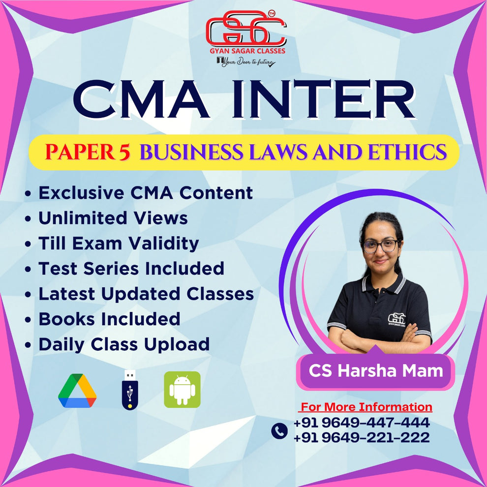 CMA Inter Business Laws And Ethics (BLE) Online Course - CMA Cart